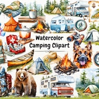 Groovy Camping Clipart Retro Camping Png Travel Clipart Summer Camp Png ...