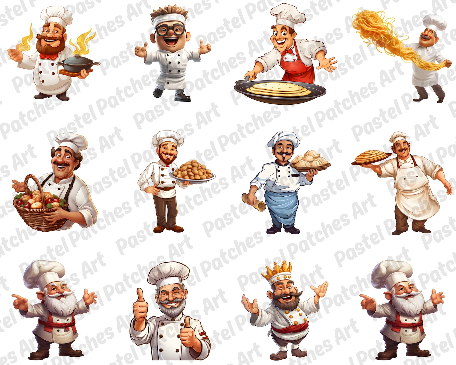 Funny Chef Clipart, Cooking Clipart, Cartoon Chef, Cooking Tools Png ...