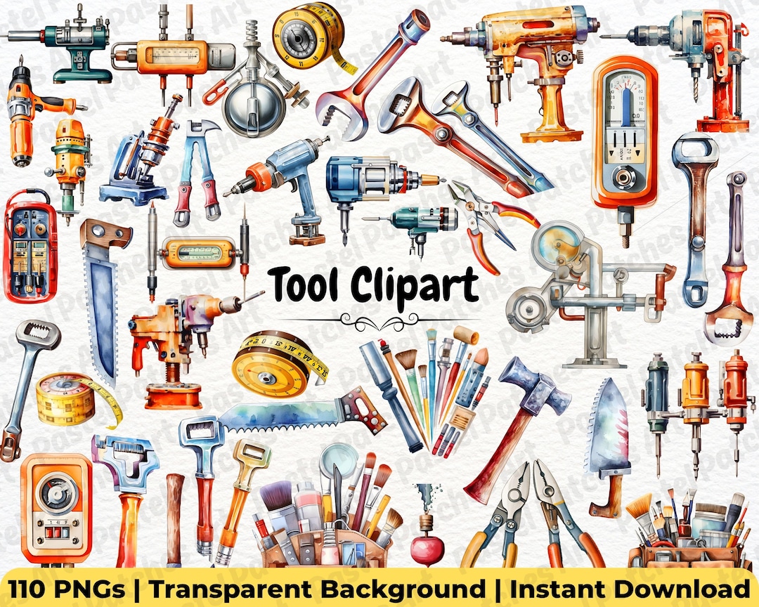 Tools Clipart Bundle, Mechanic Tool Clipart, Hand Tool Clipart ...