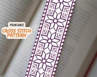 Tatreez Bookmark Pattern – Palestinian Embroidery PDF, Cross Stitch ...
