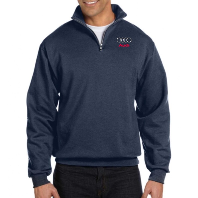 Custom/personalized Logo Audi Inspired DTF Printed Unisex Quarter-zip ...