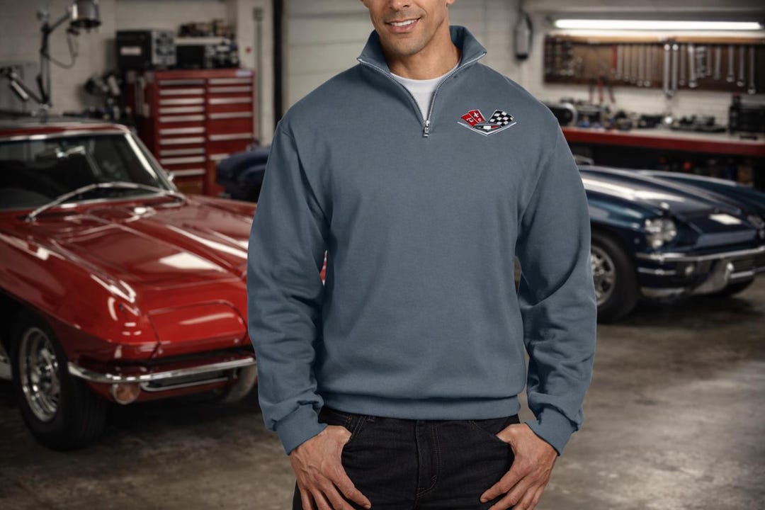 Classic Sting Ray-inspired Quarter-zip Sweatshirt – DTF Print, Custom ...