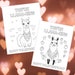 Llama Valentine - Printable | Printable Coloring Valentine | Coloring ...