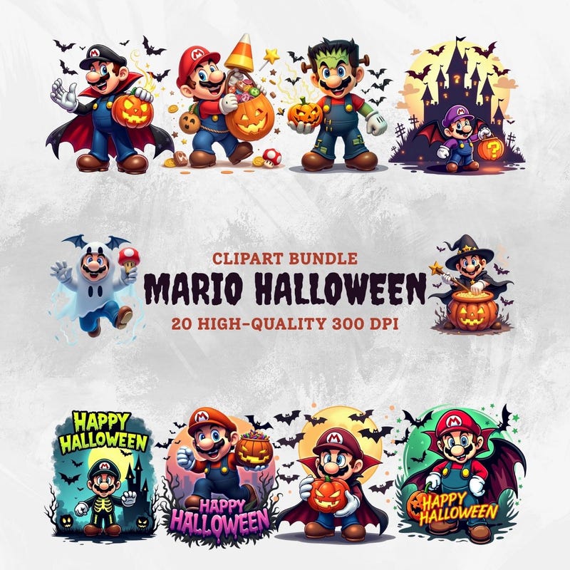 Mario Halloween - Etsy