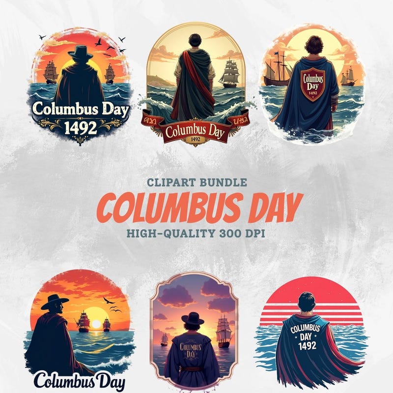 Columbus Day Clipart - Etsy