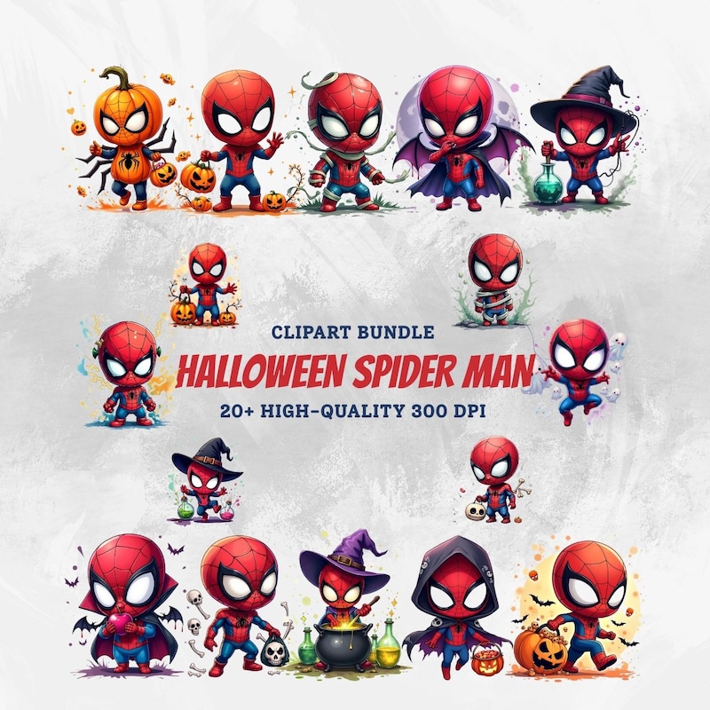Halloween Clip Art Spider - Etsy