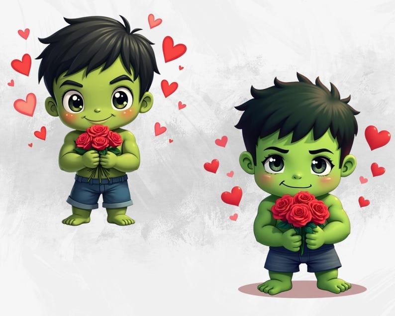 Cute Superhero Valentine Clipart Bundle | Love Hero Couples PNG ...