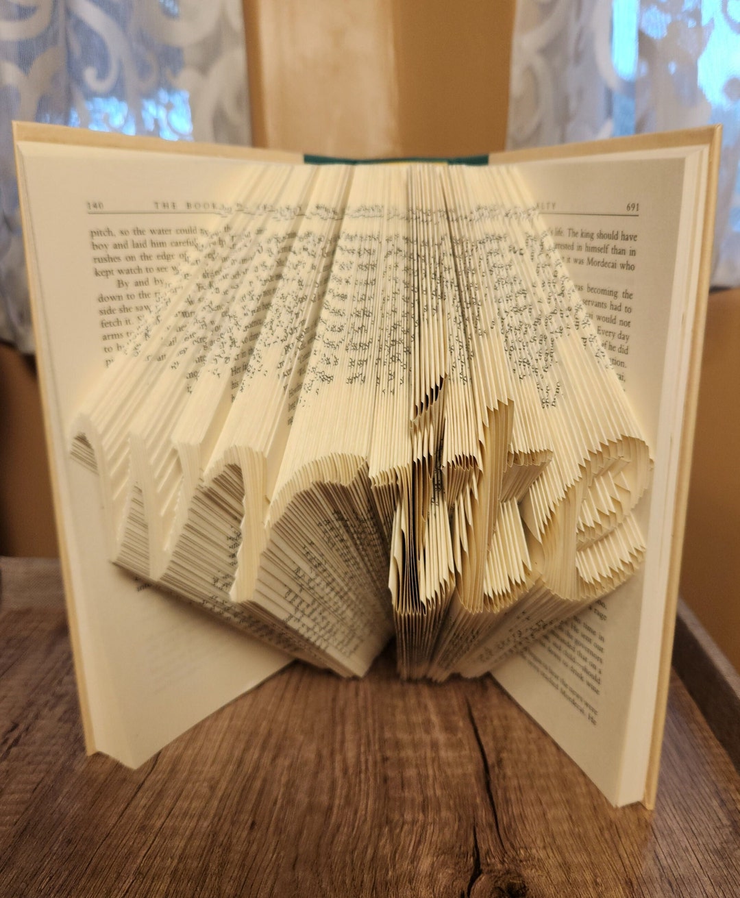 Folded Book Art Desk Decor Altered Book Write Smashbook - Etsy