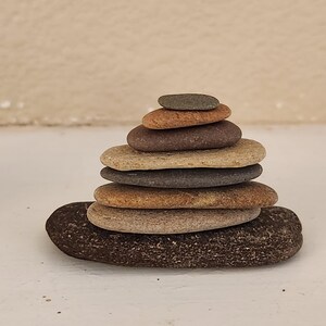 Oval Mini Rock Cairns, 24 Long Thin Smooth Oval Stones to Stack, Mix ...