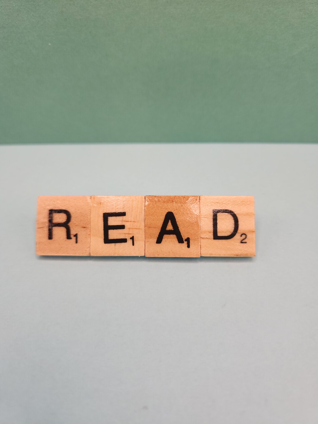 READ Scrabble Pin Gift for Book Club, Upcycled Jewelry for Reader Teacher Librarian, Little Free ...