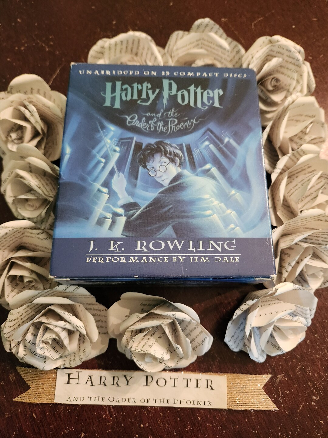 Dozen Paper Roses Created From the Book Harry Potter and the - Etsy