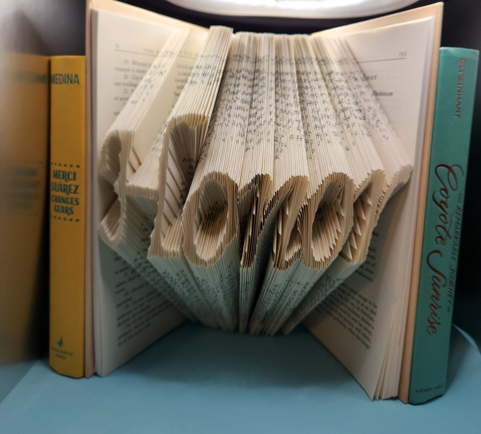 Custom Folded Book Art: Personalized Name Gift, Bookshelf Decor - Etsy