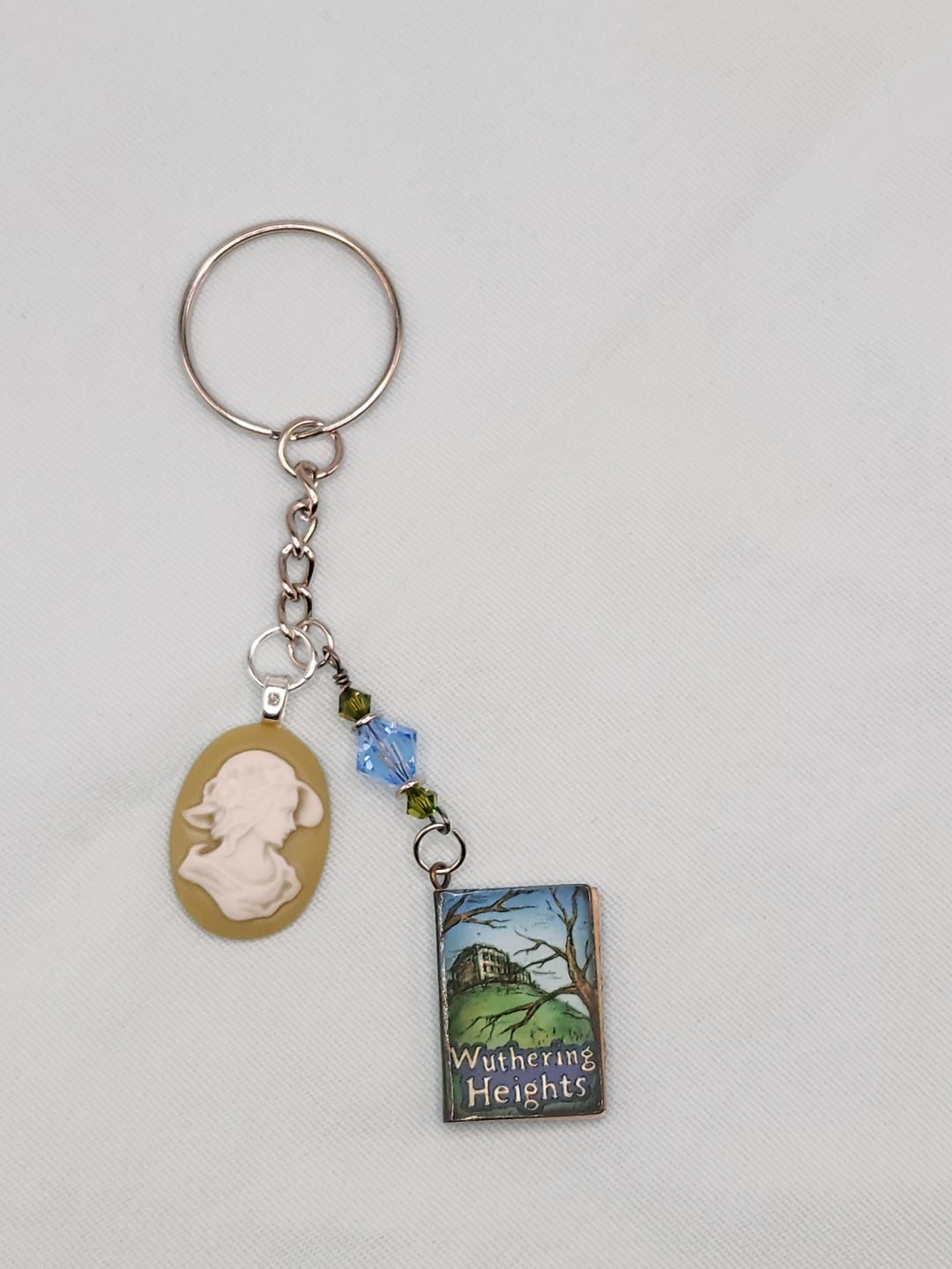 Wuthering Heights Keychain With Book Charm and Cameo of Catherine ...