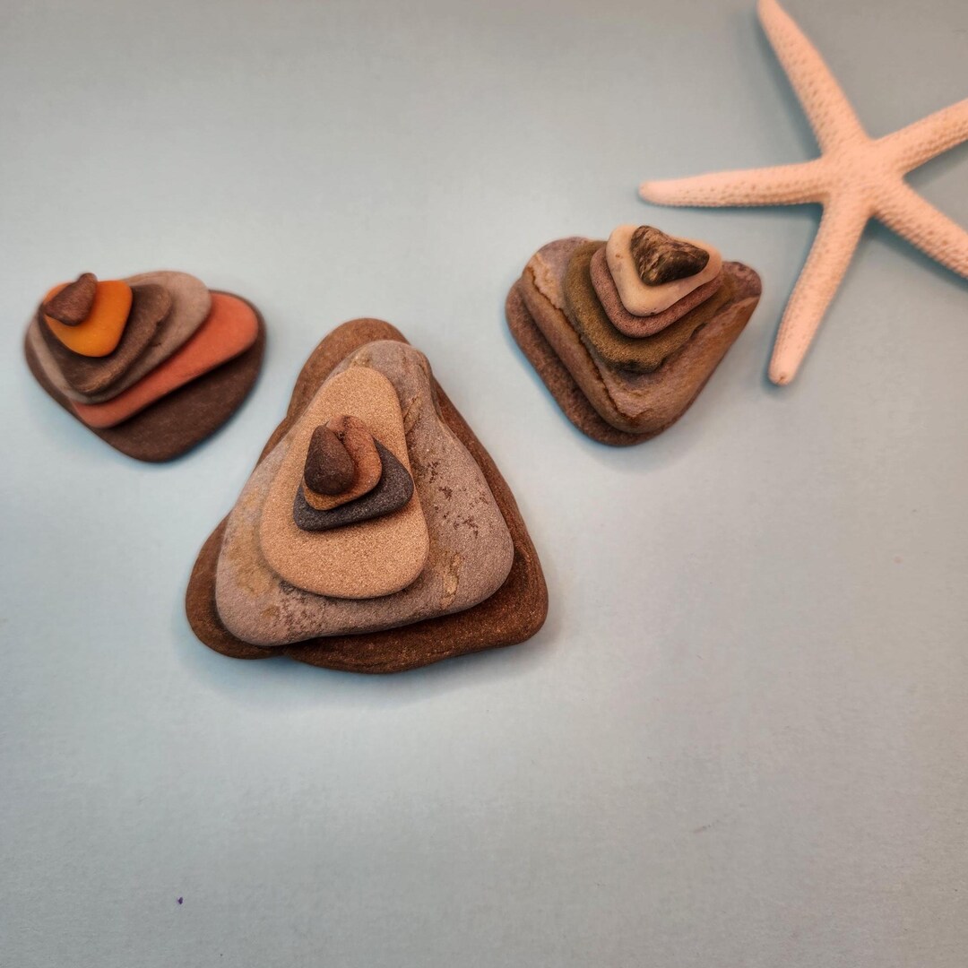 Triangle Shaped Rock Cairns to Mix and Match, Gift for Geologist or ...