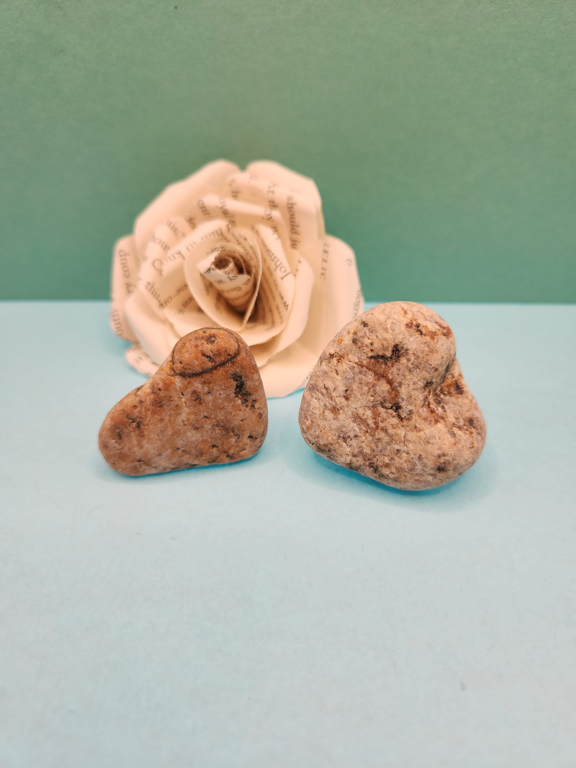 Sideways Bookend Heart Shaped Rocks and Cairn, Wishing Stones, Ocean ...