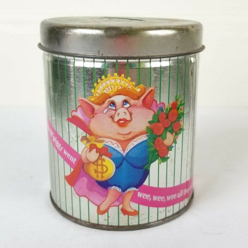 Vintage Still Coin Bank Tin Can w/Lid Lil' Piggy Bank | Etsy