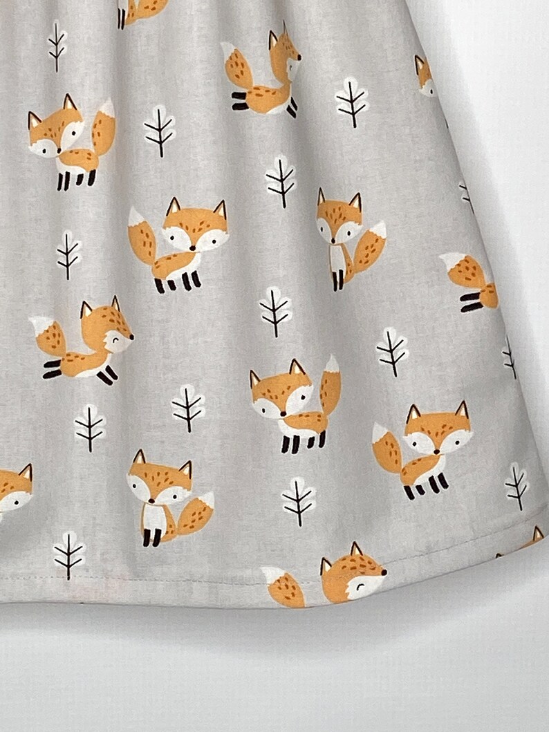 LAST ONE Girls Fox Dress With Flutter Sleeves Cute Pullover - Etsy