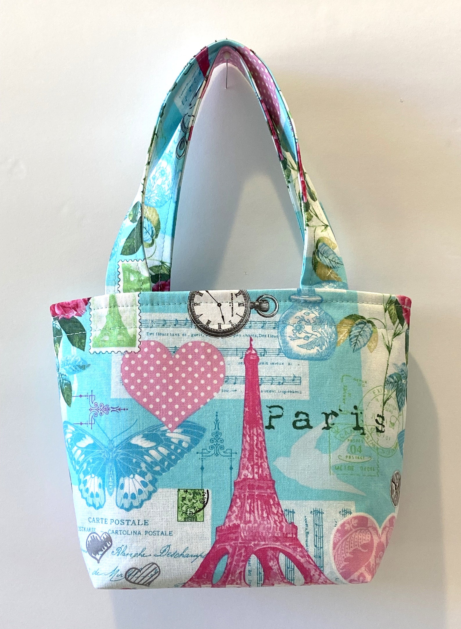 Girls Paris Tote Bag Handmade Eiffel Tower Tote Bag Little - Etsy
