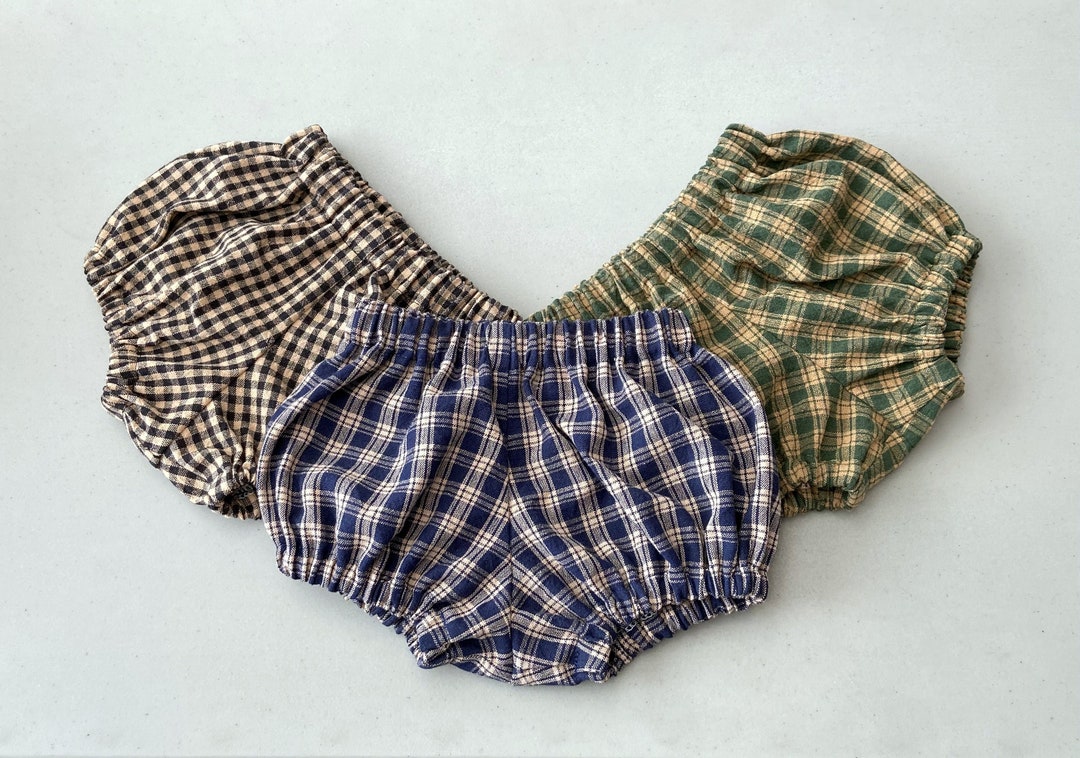 Plaid Baby Bloomers: Navy Blue, Black, Red or Green, Handmade Plaid ...