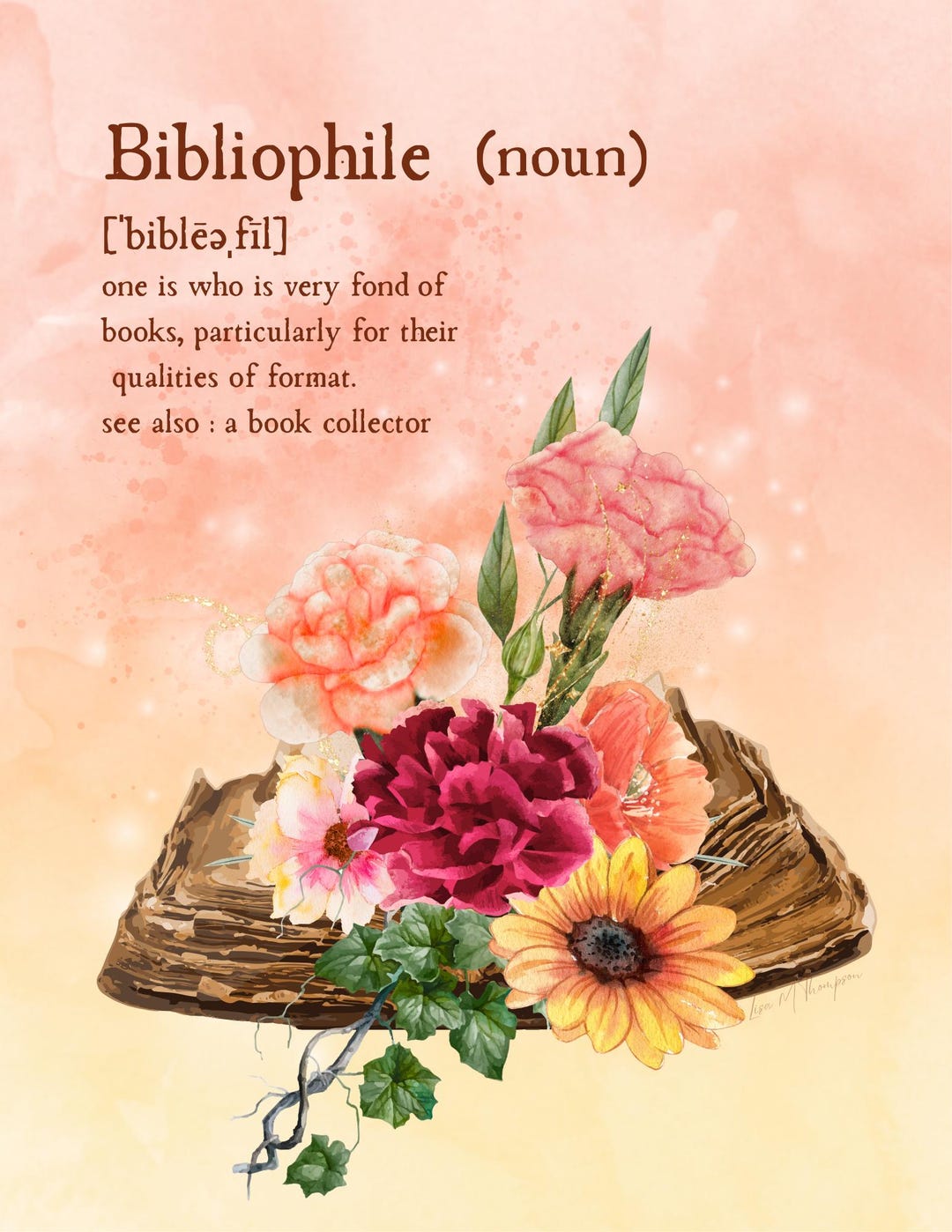 Bibliophile Wall Art Booklovers Book Aesthetic Open Book With ...