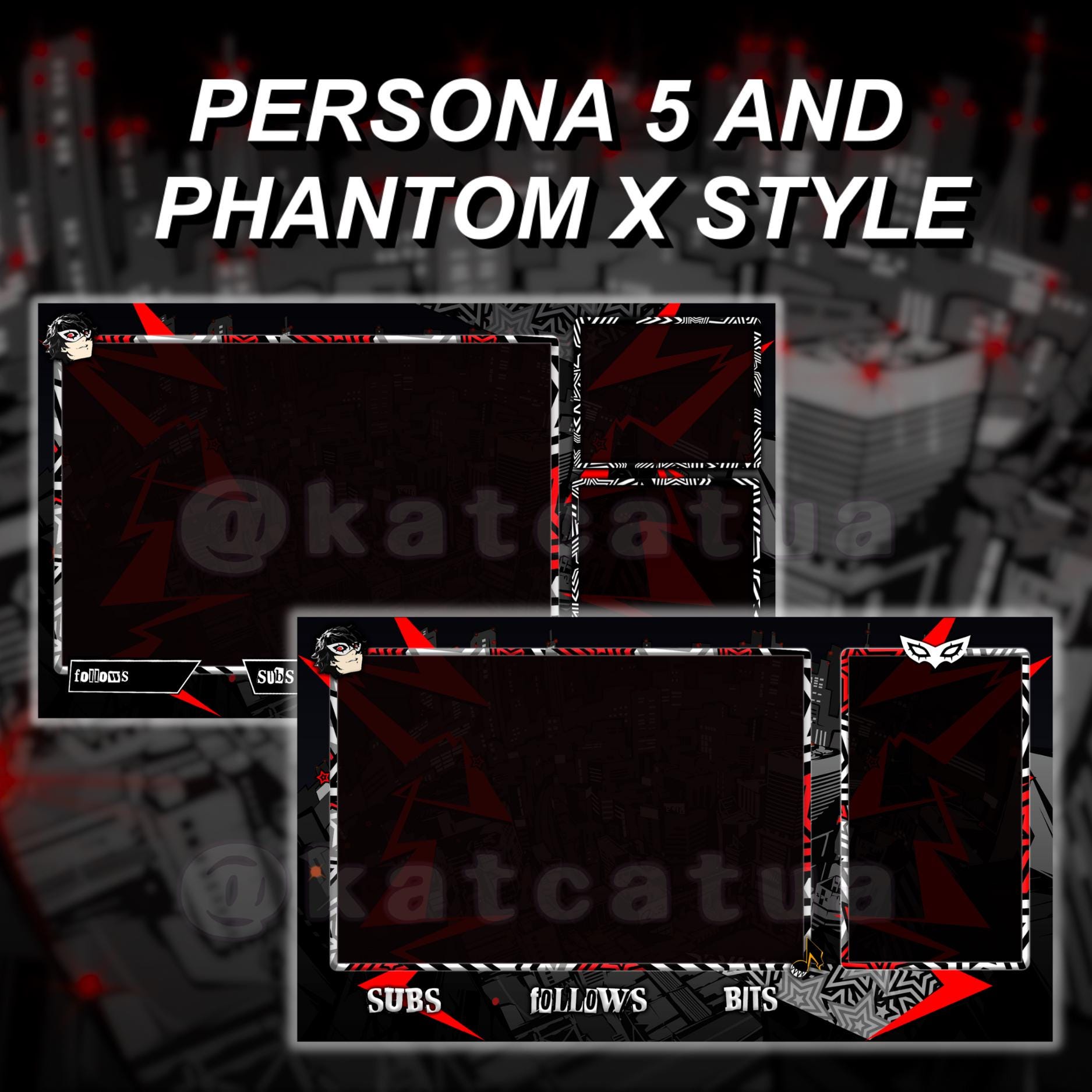 Persona 5 Twitch Pack: Panels + Overlays | (ES/EN) - Etsy