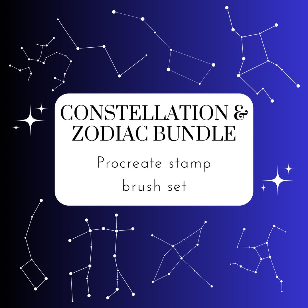 Constellation Hand Drawn Procreate Stamp Brushes/ Astronomy/ Astrology ...