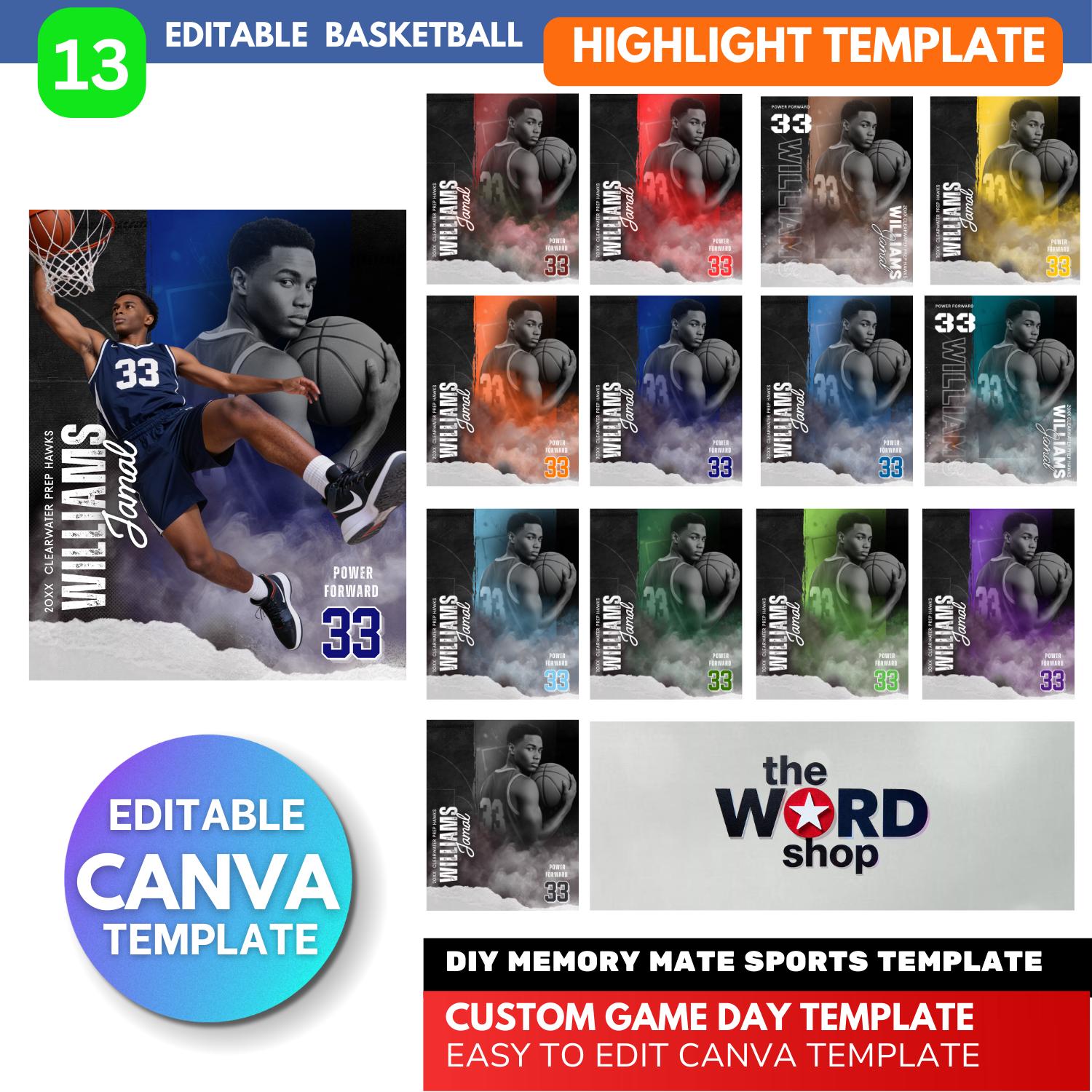 Custom Basketball Team Poster Template, 16x20 (canva Editable, Digital ...