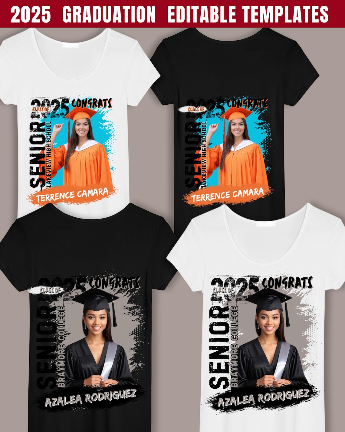 Senior Graduation Canva Template Class of 2025 Printable Poster Edit ...