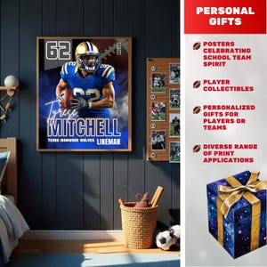 16 Fog Football Poster Templates | 16x20 Canva Editable Design | Custom ...