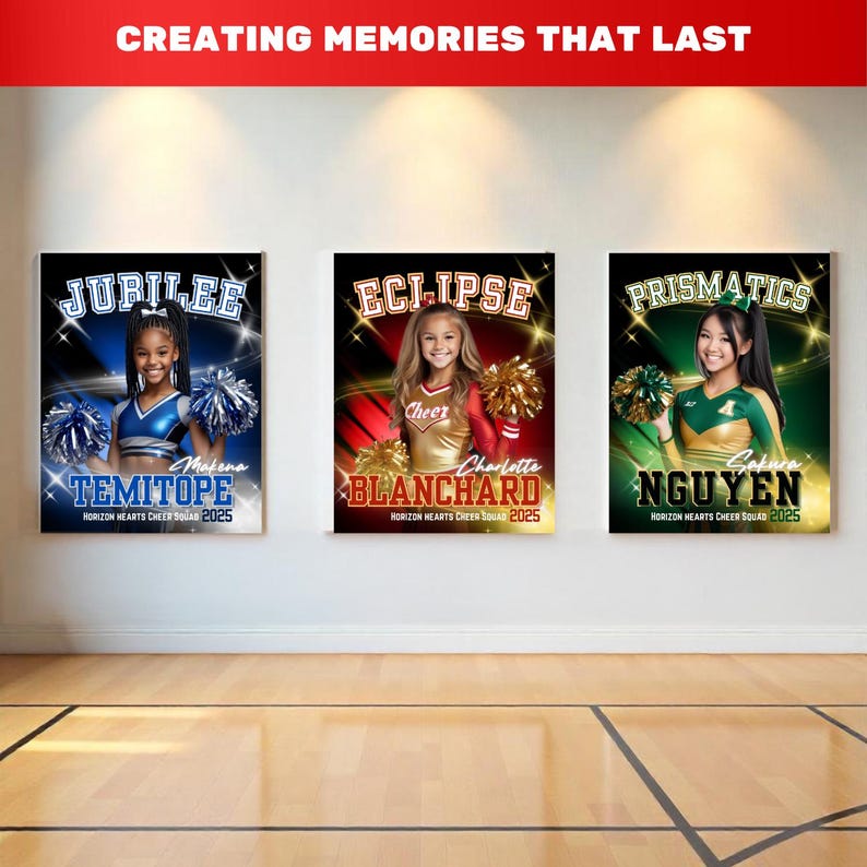 Cheer Poster Canva Template Design 16x20 Personalize Cheerleader Photo ...