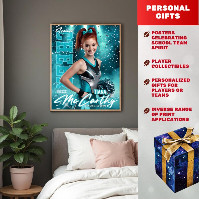 Cheerleader Backdrop Canva Template, 24 Editable Designs, Stadium ...