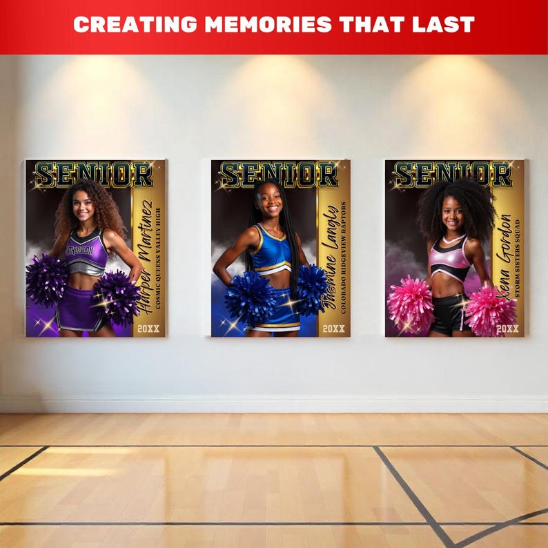 Editable Cheerleader Senior Banner Template | 24 Canva Designs 18x24 ...