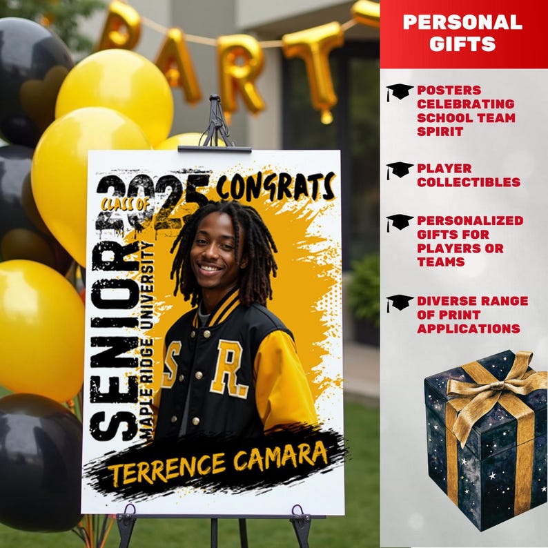 Senior Graduation Canva Template Class of 2025 Printable Poster Edit ...