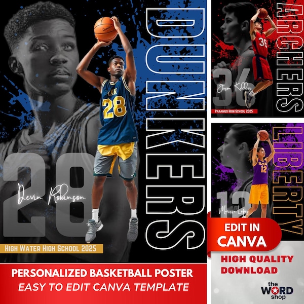 Basketball Poster - Etsy