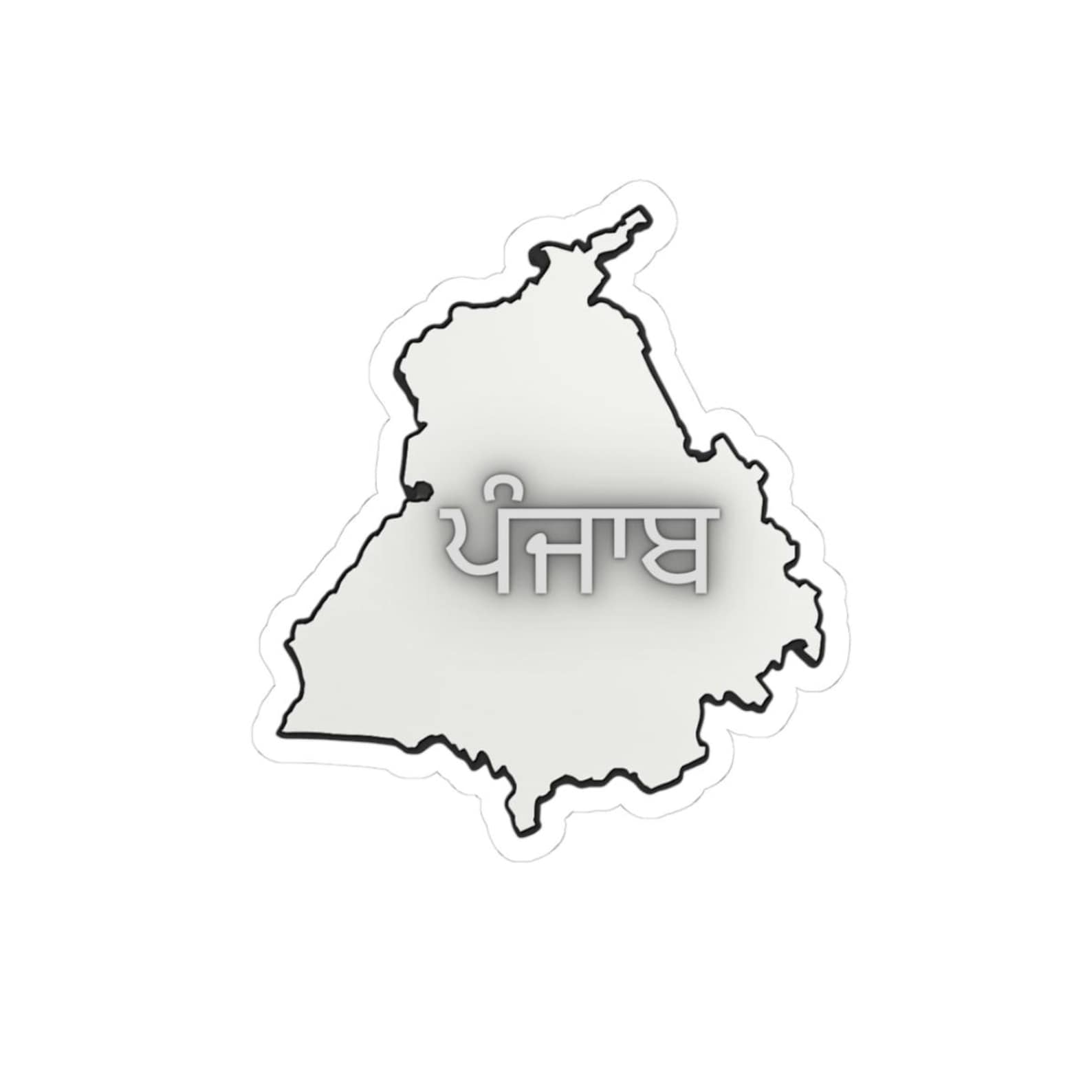 Punjab Map Kiss-cut Stickers Unique Laptop Decals, Travel Stickers ...