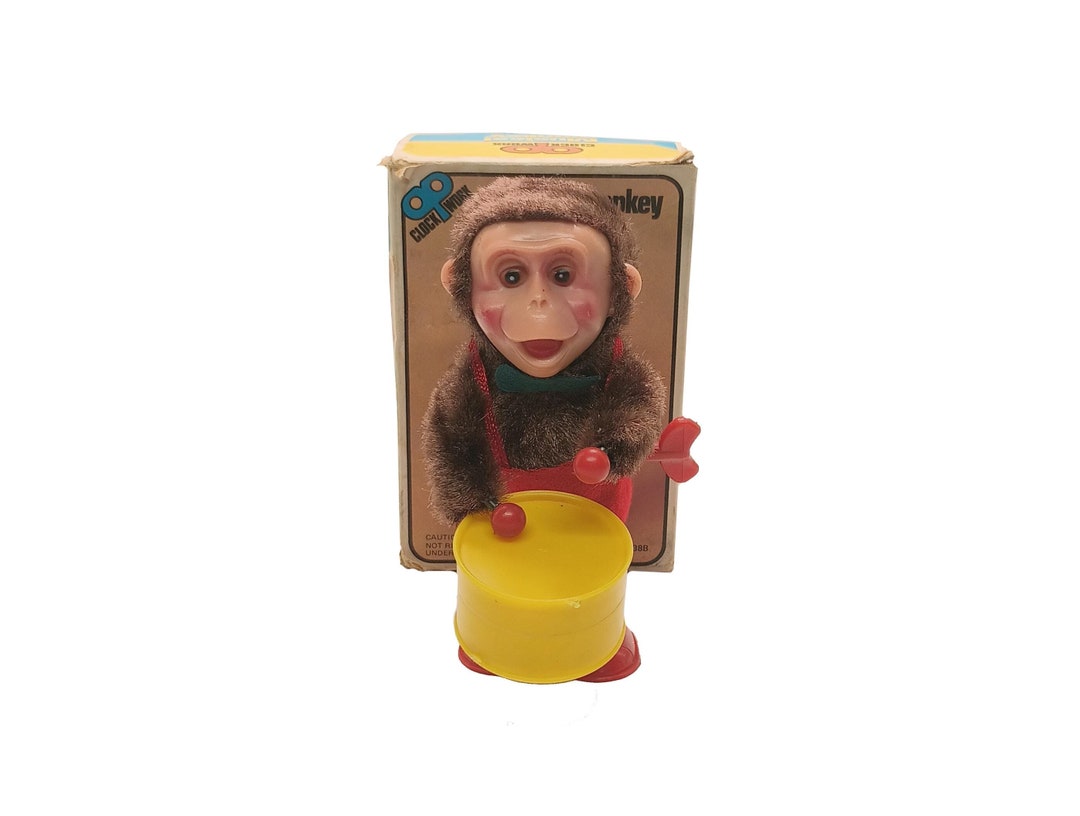 Musical Monkey Toy by Clock Work - Etsy