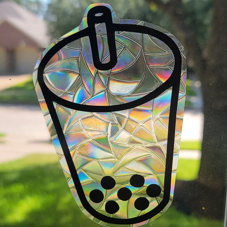 Boba Best-tea Suncatcher // Window Decal Suncatcher Sticker - Etsy