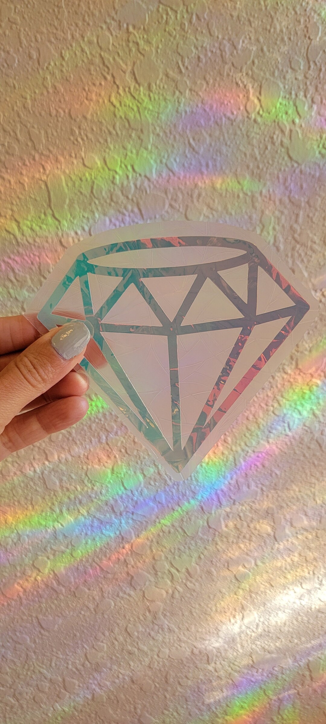 Diamonds Are Forever Suncatcher // Suncatcher Sticker, Diamond Sticker ...