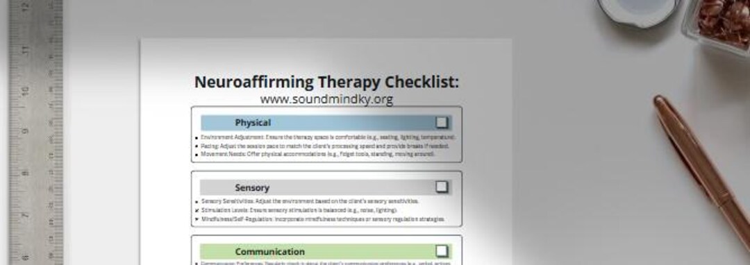 Neuroaffirming Therapy Checklist - Etsy