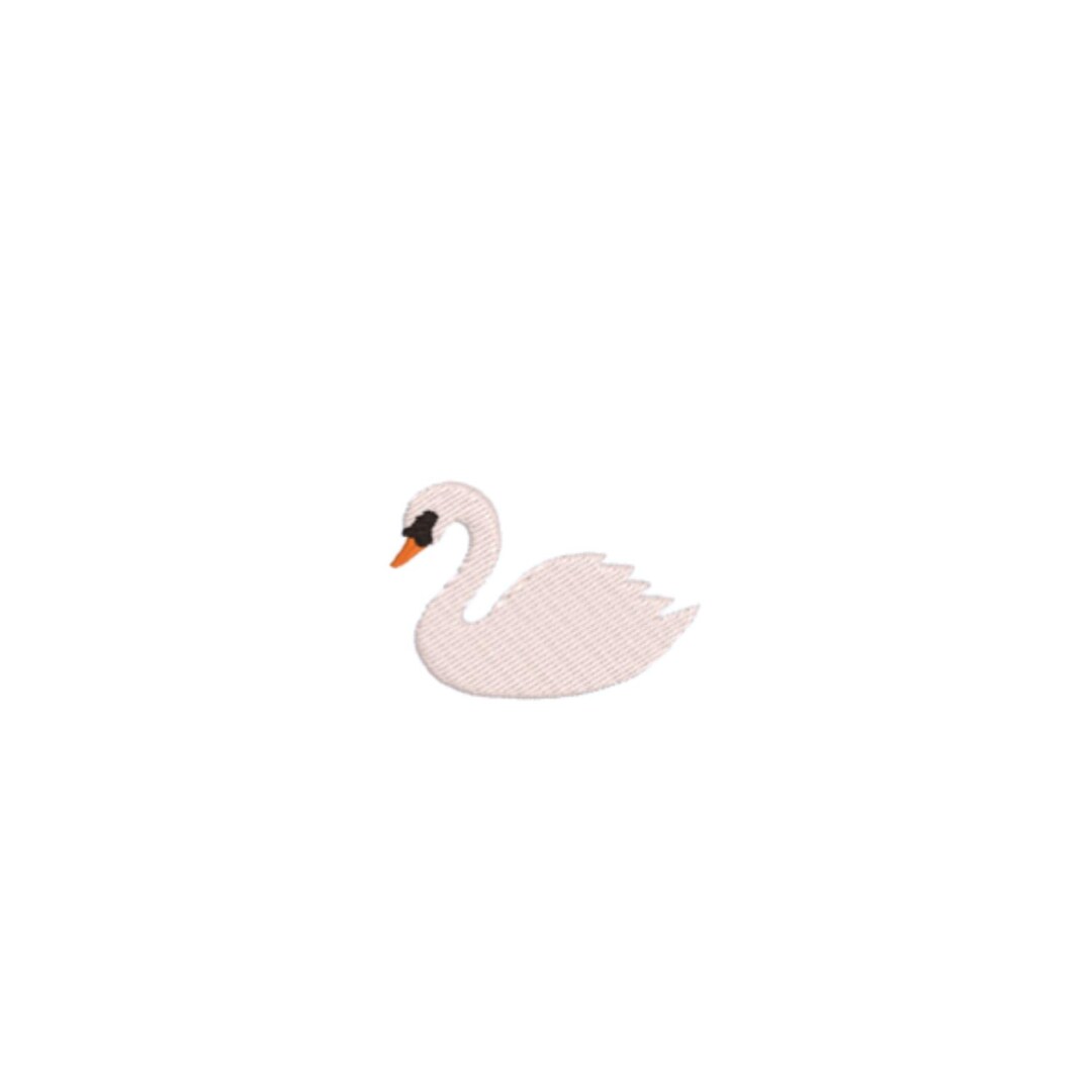 Mini Swan Embroidery Design: Machine Embroidery File (digital Download ...