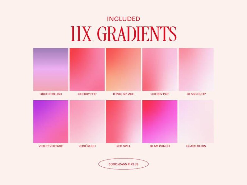 Bold Retro Pop Gradient Backgrounds | Cherry Red Retro Glam for Socials ...