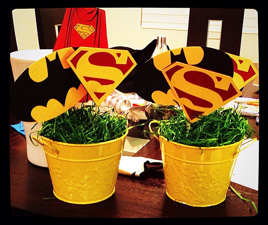 Batman Inspired Party Centerpiece. Superhero Dark Night - Etsy
