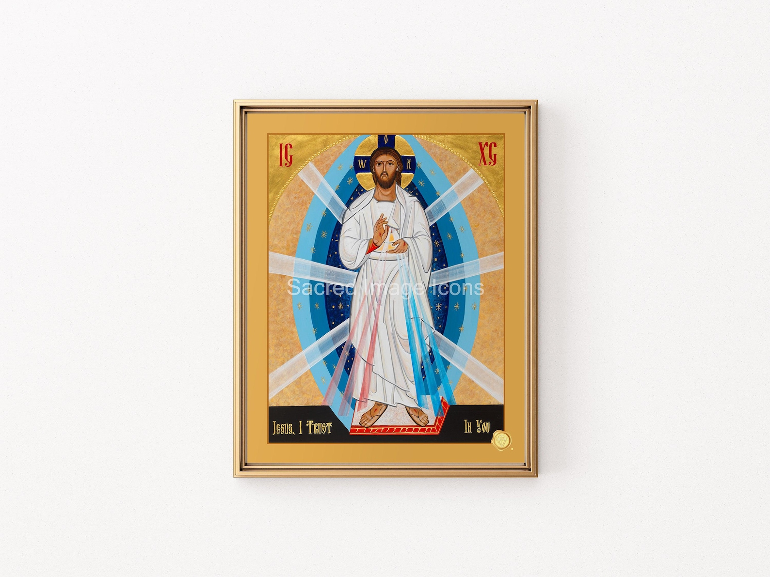 Divine Mercy Byzantine Print | Sacred Image Icons - Etsy