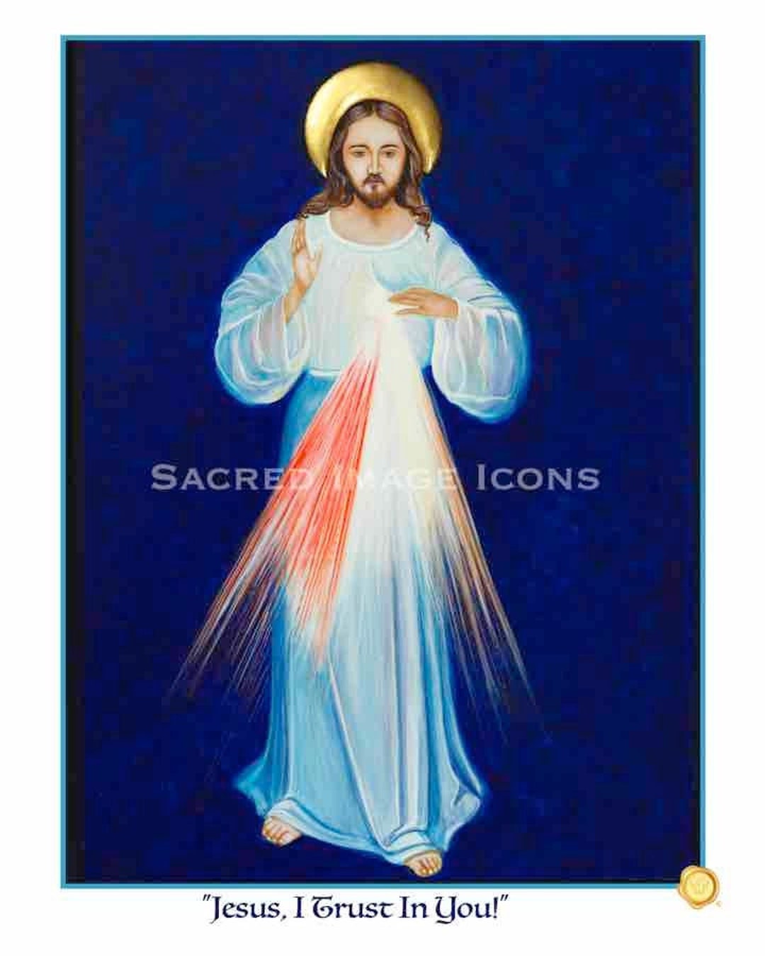 Divine Mercy Print Sacred Image Icons - Etsy