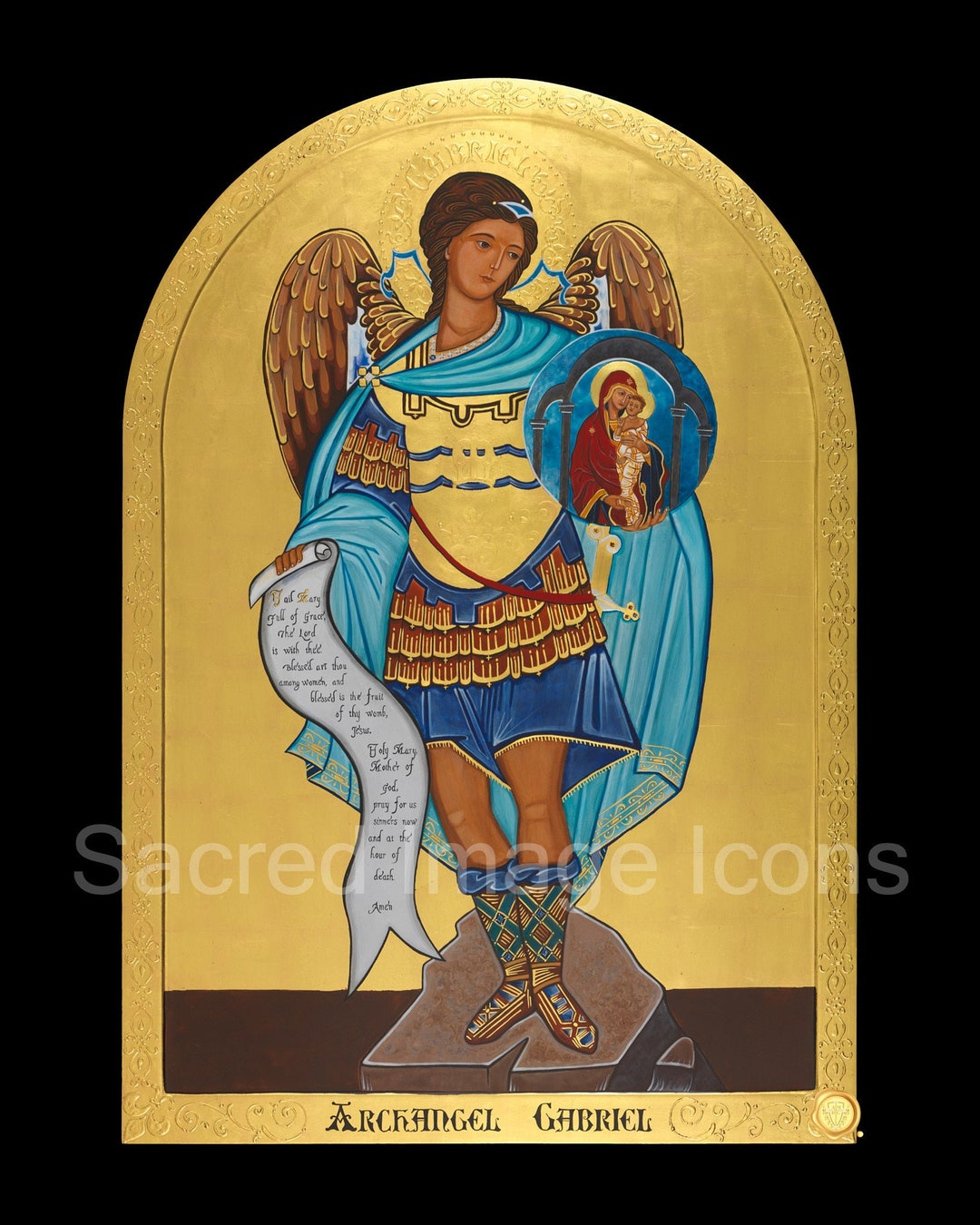Saint Gabriel Archangel Icon Print | CATHOLIC SAINT ICON Print | Sacred ...