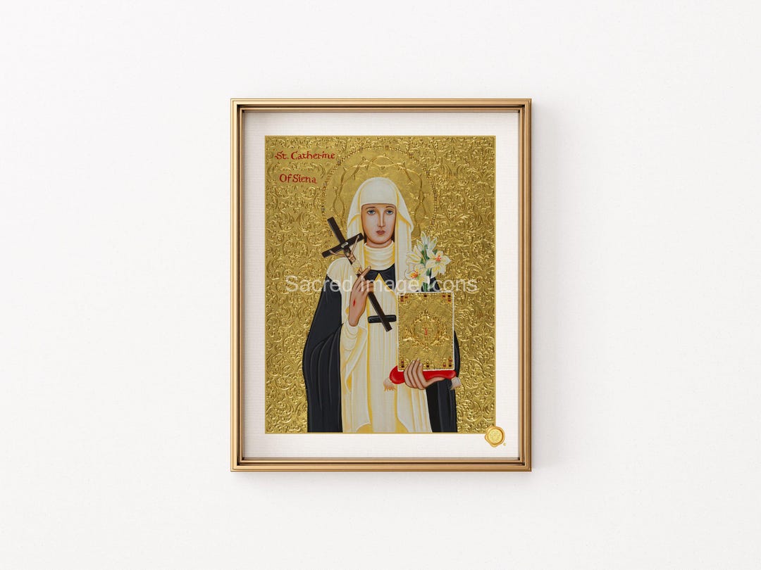 Saint Catherine of Siena Print | Sacred Image Icons - Etsy