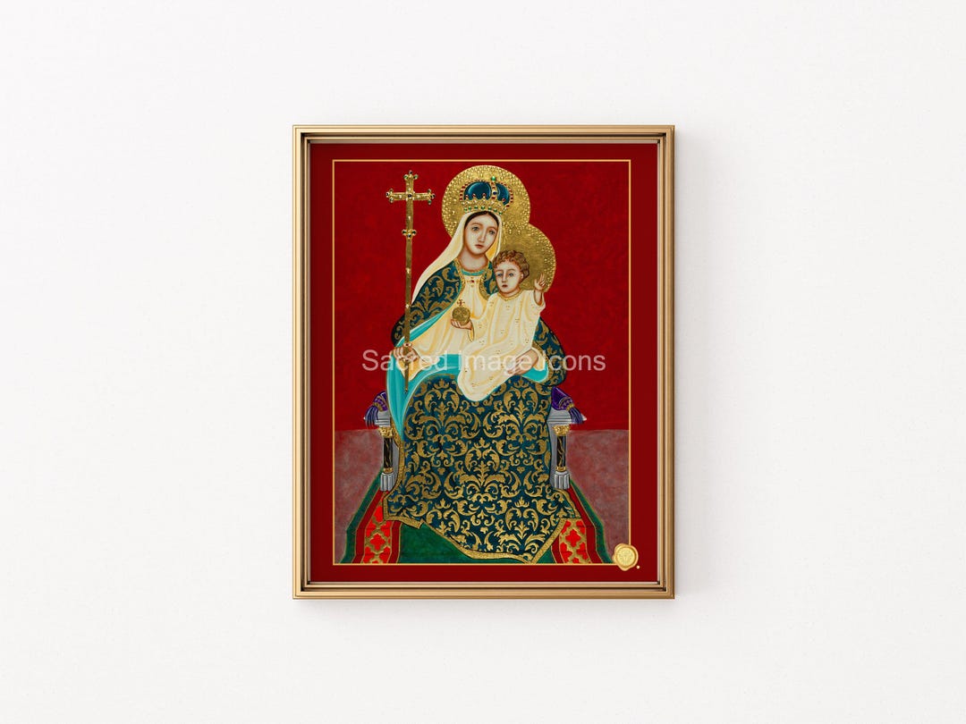 Our Lady Seat of Wisdom Icon Print | Sacred Image Icons - Etsy