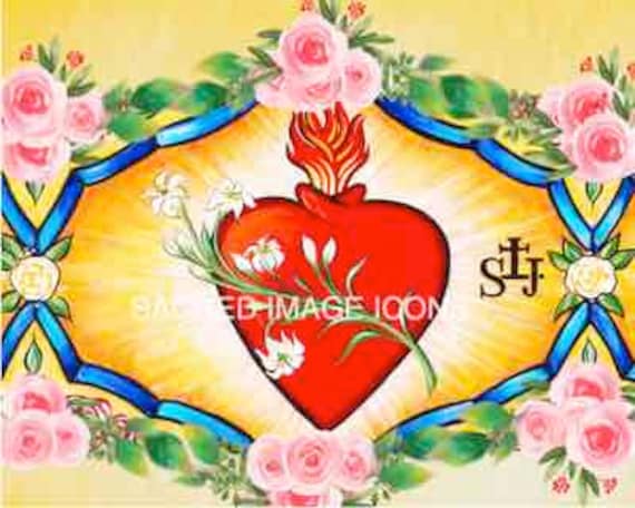 The Chaste Heart of St Joseph Print - Etsy