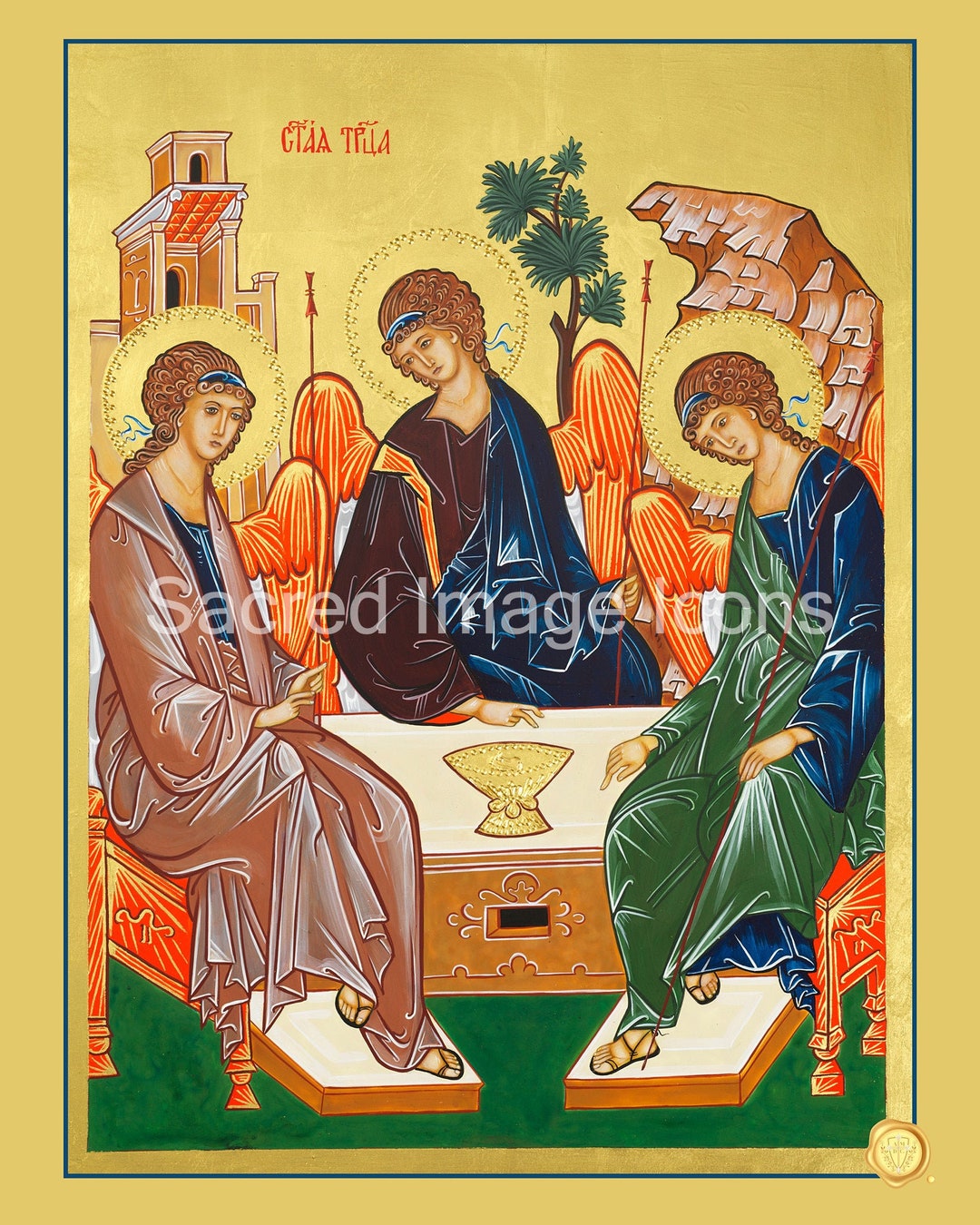 The Trinity of Angels Print | Sacred Image Icons - Etsy