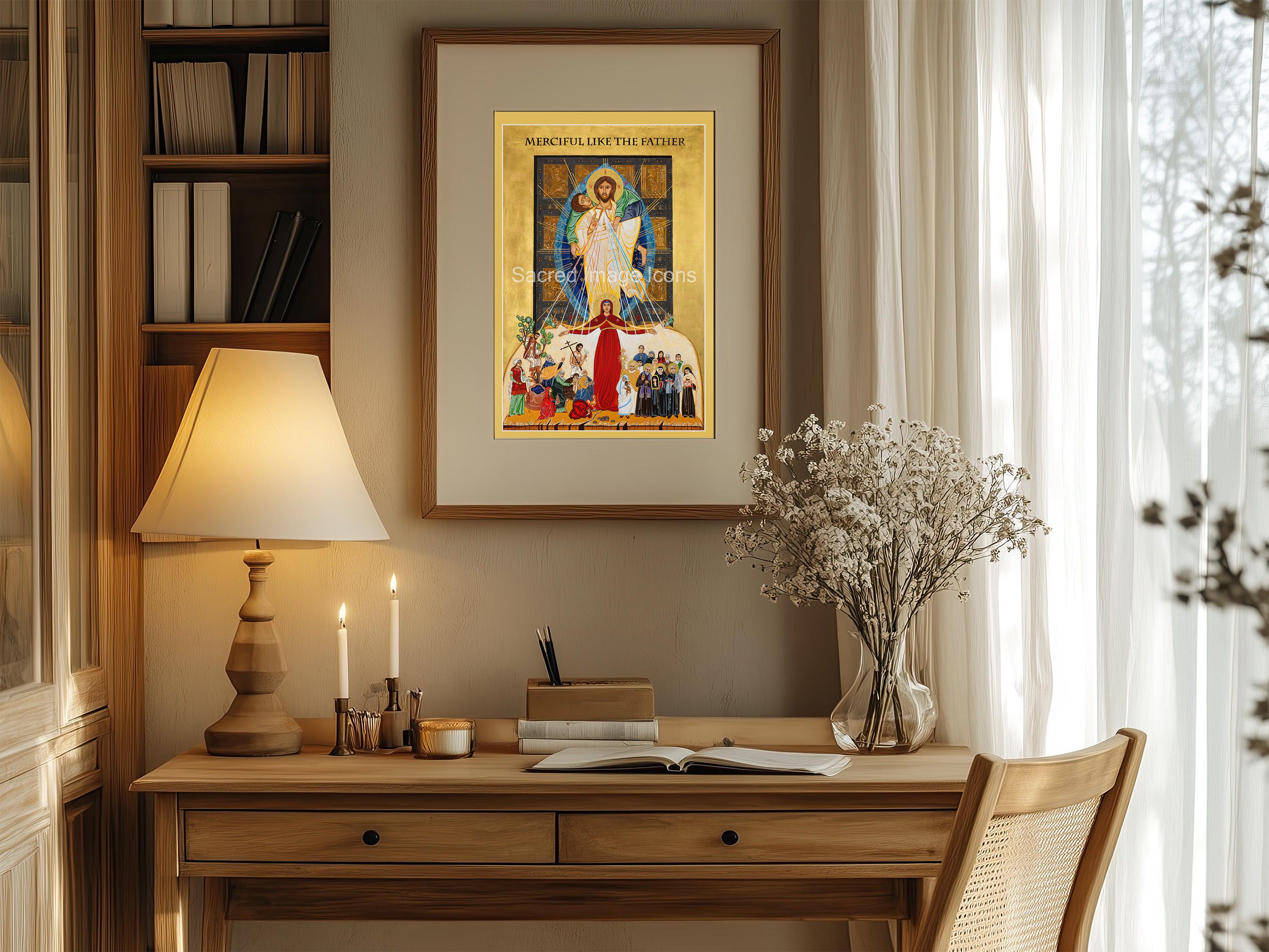 Jesus the Good Shepherd / Merciful Like the Father Print | Sacred Image ...
